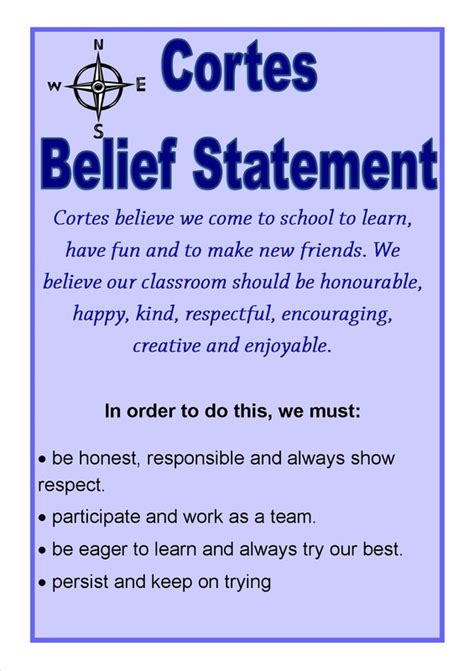 Our Belief Statement 56 Cortes