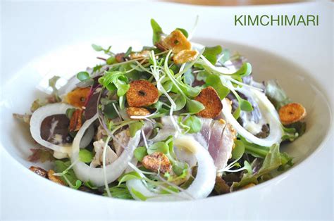 Tuna Tataki Salad Korean Style Kimchimari