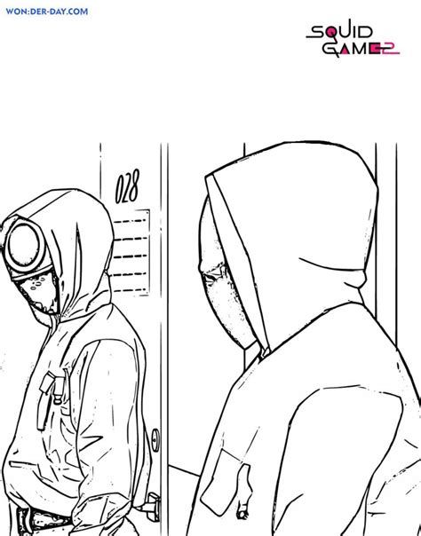 Раскраски Игра в Кальмара 2 Wonder Day