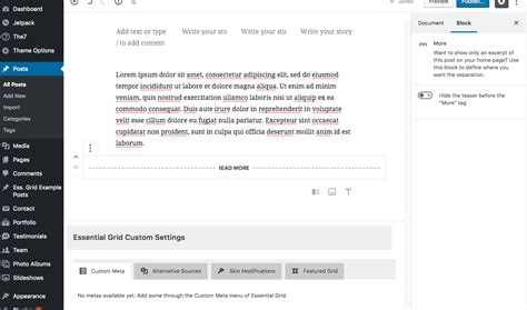 Using The More Block In Gutenberg WP Tutoring Com