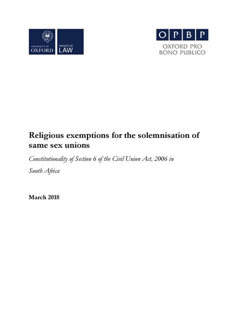 5 Religious Exemptions For Solemnizing Same Sex Marriages Religious