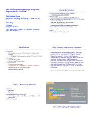 Introduction Pdf Csc Programming Language Design And