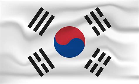 韓國國旗圖示和徽標世界國家隔離旗旗和範本具有波浪效果的逼真的 3d 向量插圖藝術向量圖形及更多亞洲圖片 亞洲 俄羅斯 傳統 Istock