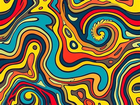 abstract colorful swirling pattern with bold lines premium ai