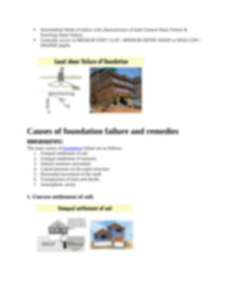 Solution Types Of Foundation Failure Studypool