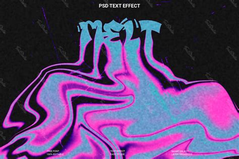 Melt Text Style Effect Photoshop Premium Psd File