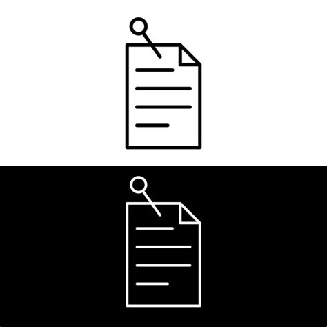 Premium Vector Paper With A Pin Memo Notepads Paper Outline Paper For