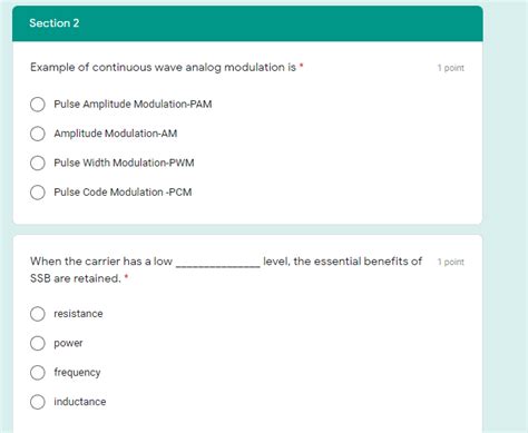 Solved Section Example Of Continuous Wave Analog Chegg