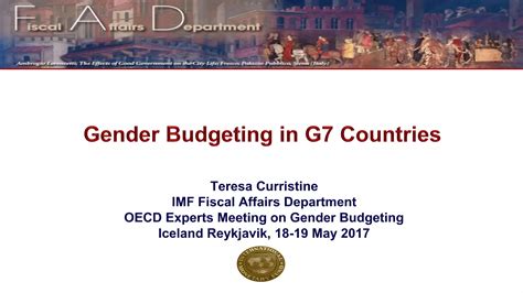 Gender Budgeting And The Sustainable Development Goals Sdgs Teresa Curristine Imf Ppt