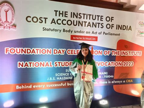 poojitha reddy p on linkedin felicitated by institute of cost