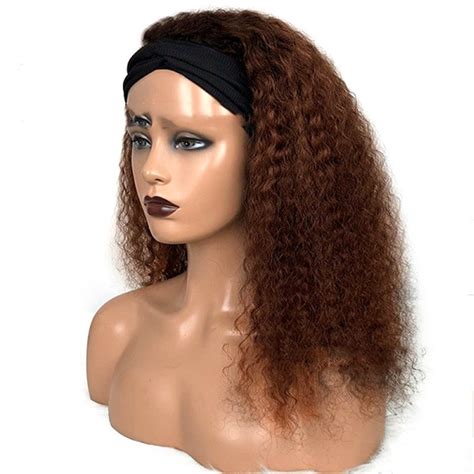 Glamohair Human Hair Jerry Curly Headband Wigs Glamohair
