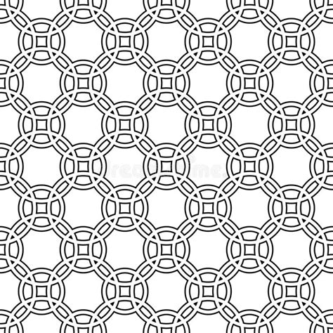 Geometric Line Monochrome Abstract Hipster Seamless Pattern Stock Illustration Illustration Of