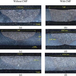Comparison Of Transverse Weld Profiles At Different Weld Speeds A B