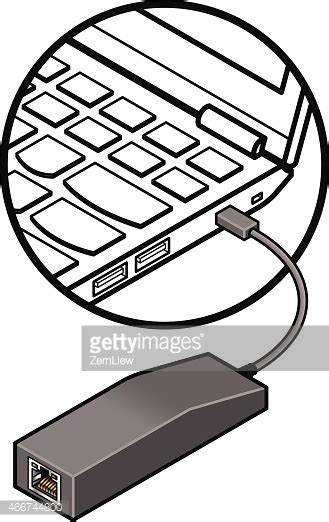 Laptop Ethernet Adapter Royalty Free Vector Stock Freeimages