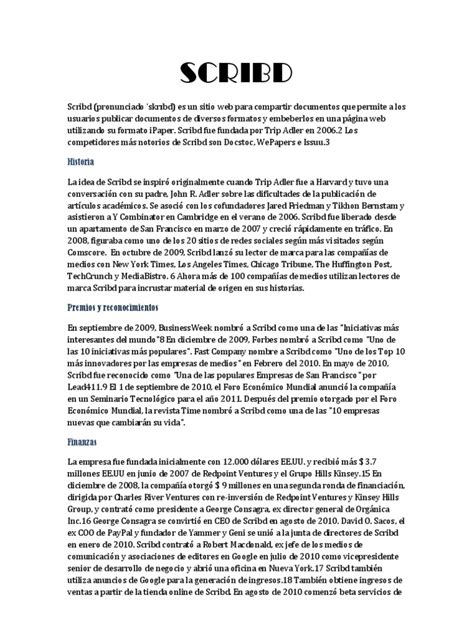 Scribd Pdf Scribd Servicios En Línea
