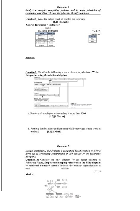 Solved Outcome 1 Analyze A Complex Computing Problem And To Chegg