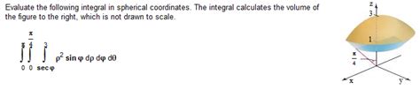 solved evaluate the following integral in spherical
