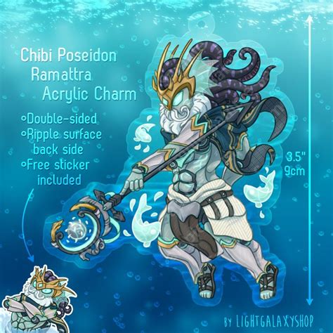 Chibi Poseidon Ramattra Acrylic Keychain Ripplewater Effect Etsy