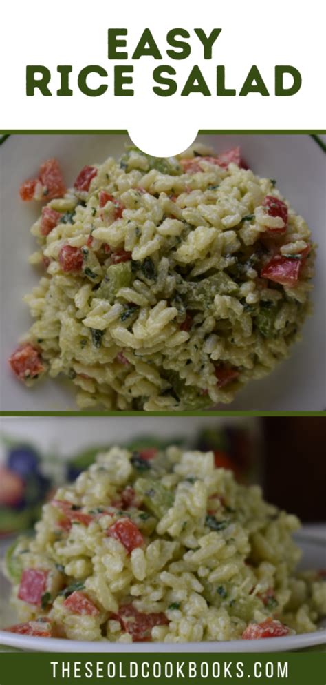 Easy Rice Salad Recipe Served Cold These Old Cookbooks