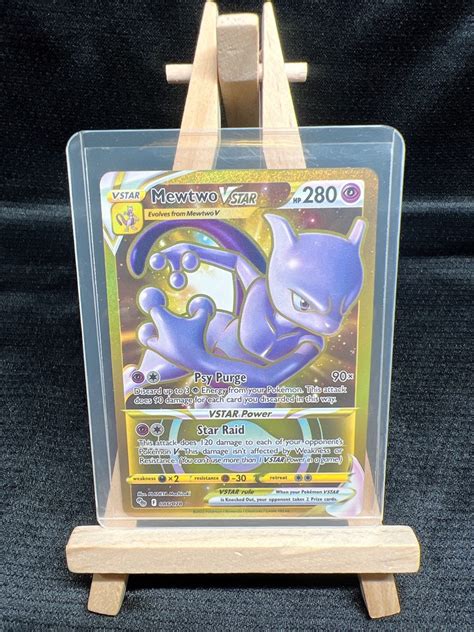 Mewtwo Vstar Gold Secret Rare Pokemon Go 086072 Hobbies And Toys