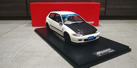 118 Onemodel Honda Civic Type R Eg6 Spoon Sports White Hobbies