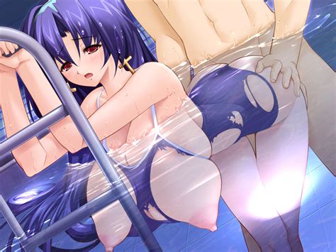 Gunner L Sawara Miho Tsuri Baka Game Cg 1boy 1girl Bent Over