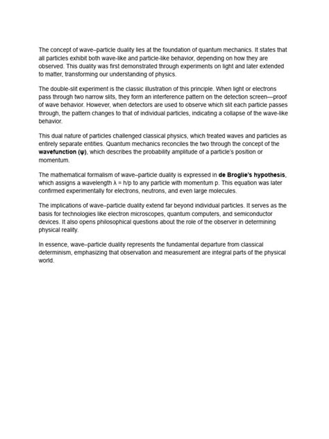 Wave Particle Duality Pdf