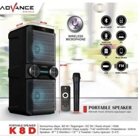 Jual Speaker Portable Meeting Advance K 8D Speaker Aktif Ampli
