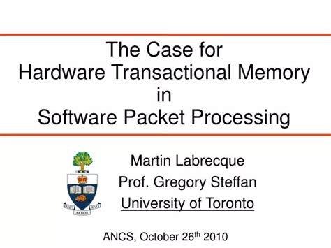 ppt the case for hardware transactional memory in software packet