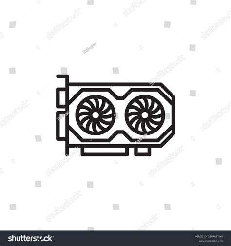 Gpu Graphics Card Icon Gpu Vector Stock Vector Royalty Free 2169493569 Shutterstock