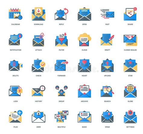 Email Themed Icons Collection Actions Electronic Communication Information Management Delete