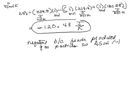 SOLVED Using S values from Appendix C calculate ΔS values for