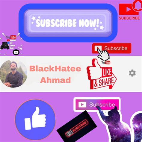 Create animated youtube subscribe buttons, like and share by Blackhateeahmad | Fiverr