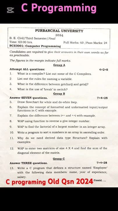 C Programming Questionscprogramming Cprogrammingquestions Ccivil