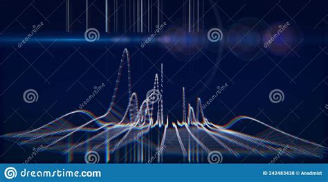 Abstract Technology Digital Background With Data Graph In Defocus On