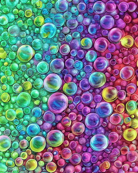 Colorful Bubbles Hyper Realistic Graphic · Creative Fabrica