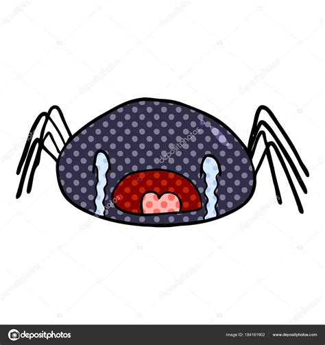 Cartoon Halloween Spider Crying Stock Vector By ©lineartestpilot 184161902
