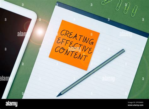 Text Showing Inspiration Creating Effective Content Business Overview Valuable Information