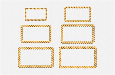 Rectangle Rope Frame Machine Embroidery Designs 7 Sizes Etsy