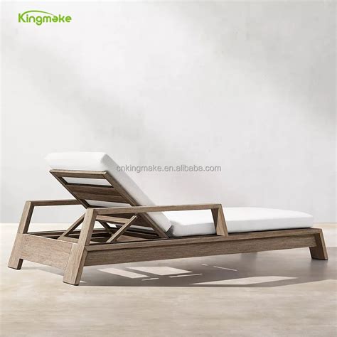 Luxury Design Sex Chaise Lounge Chair Teak Sun Loungers Outdoor Leisure
