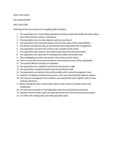 Class Assignment Pdf