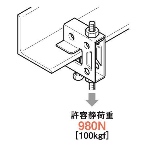 一般形鋼・リップみぞ形鋼用吊りボルト支持金具 ネグロス電工商品情報サイト