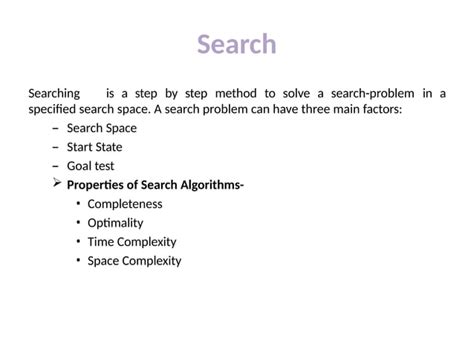 Artificial Intelligence Search Algorithms Pptpptx