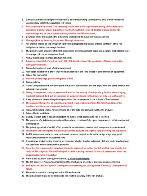 Api 580 Exam Questions Pdf Risk Risk Management