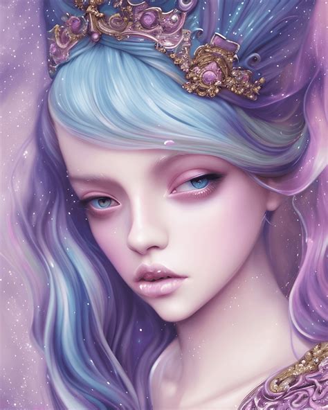 Ugly Princess Pastel Glitter Diamonds By Charlie Bowater · Creative Fabrica