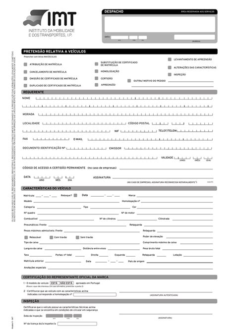 Modelo 9 Car Import Portugal