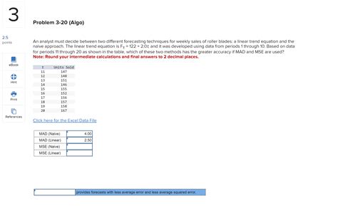 Solved Problem 3 20 Algoan Analyst Must Decide Between Two