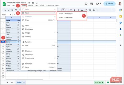 Comment insérer plusieurs lignes dans Google Sheets 5 façons simples
