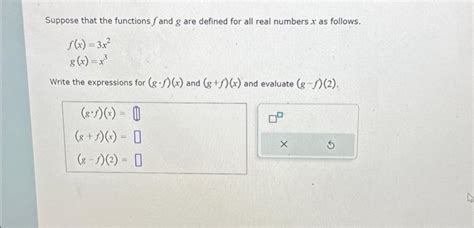 solved suppose that the functions fand g are defined for all