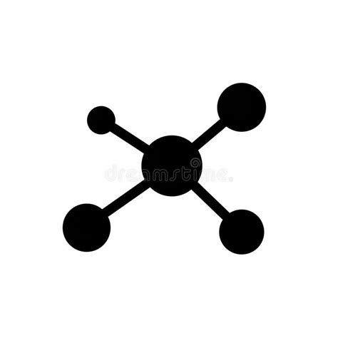 Molecule Diagram Connected Atoms Icon Chemistry Chemical Structure And Science Stock Vector